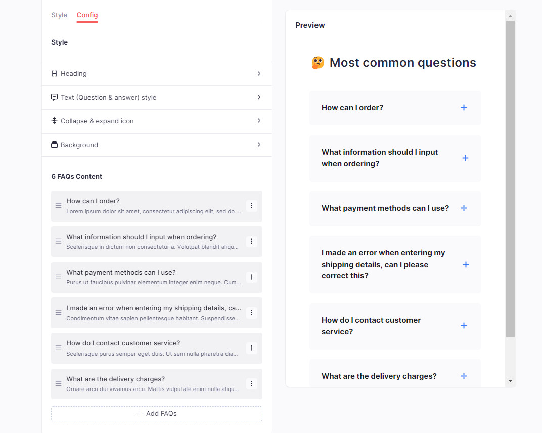 OneSection V1.0.3: Improve Customer Experience With FAQ Section